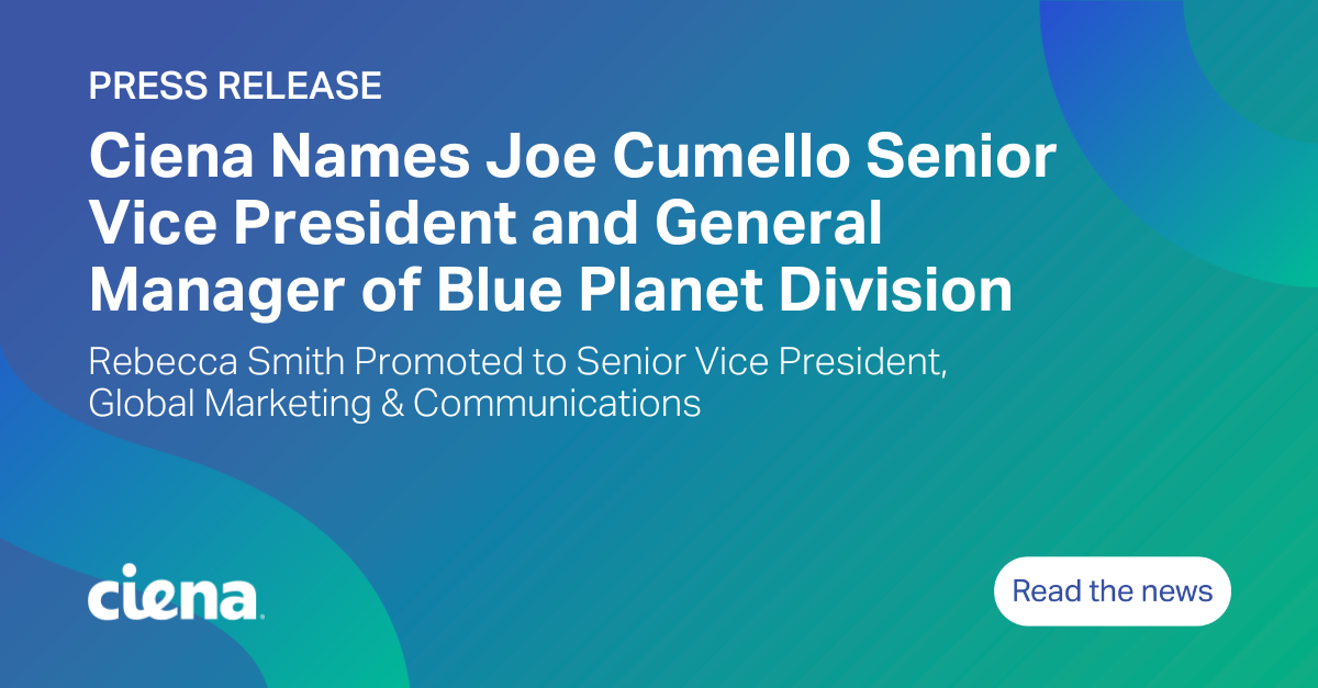 Ciena Names Joe Cumello Senior Vice President and General Manager of ...